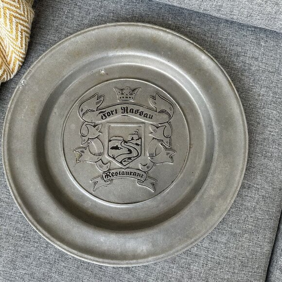 Carson | Accents | Vintage Carson Pewter Plate Fort Nassau Restaurant ...